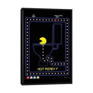 iCanvas "Pac Man On The Toilet" by WyattDesign Framed Canvas Print ...