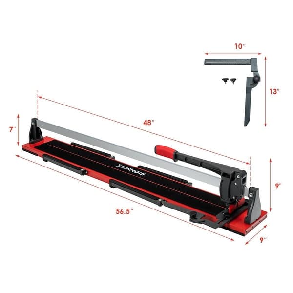 48" Manual Tile Cutter Porcelain Cutter Machine - 56.5" x 9" x 9" (L x ...