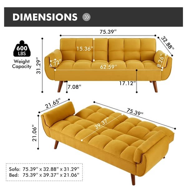 futon sofa bed dimensions