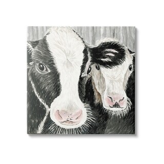 Stupell Two Farm Cows Country Portrait Canvas Wall Art by Cindy Jacobs ...