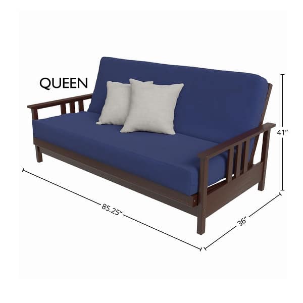Durango Queen Dark Cherry Innerspring Futon Set - Bed Bath & Beyond - 39112506