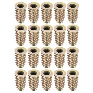 Threaded Insert Nuts Hex Socket M6 Internal Threads 19mm Length 20pcs ...