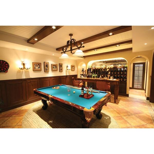 5 in. x 5 in. x 13 ft. Hand Hewn Medium Oak Finish Faux Wood Beam - Bed ...