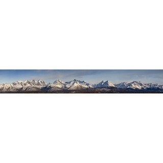 Panoramic View Of The Chugach Mountain Range Above Anchorage Alaska ...