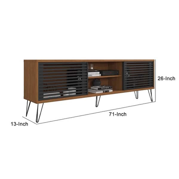 71 Inch Handcrafted Modern Wood TV Media Entertainment Console - Bed ...