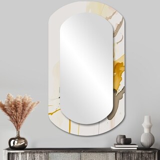 Touched By Mustard Yellow And Ultimate Gray II - Abstract Wall Mirror ...