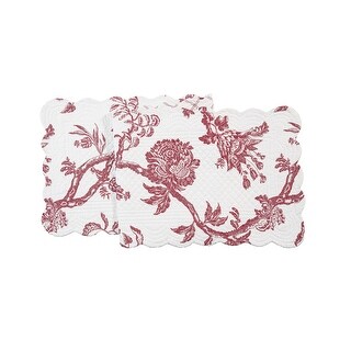 Colonial Williamsburg 14" x 51" Arcadia Red Table Runner - Bed Bath ...