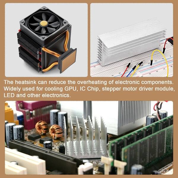 Electronic Radiators Aluminium Heatsink 9x9x12mm for CPU Black - Bed ...