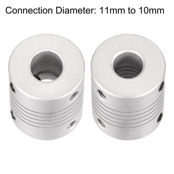 Aluminum Alloy Shaft Coupling Flexible Coupler L30xD25 Silver - 11mm to ...