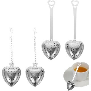 4-Pack Heart-Shaped Tea Infuser Set Stainless Steel - Bed Bath & Beyond ...