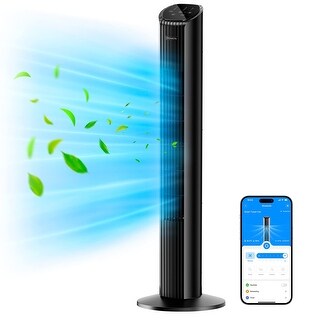 36 inch Smart Tower Fan,Floor Fan with Auto-Reflect 8 Speeds ...