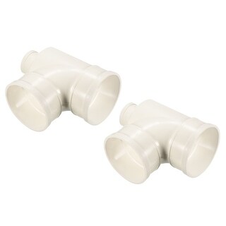 4.68 x 1.95inch Pipe Fitting, 2Pcs Splitter Duct 3 ways Hose Connector ...