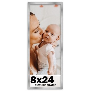 8x24 Frame Stainless Steel Silver Picture Frame - Modern Photo Frame ...