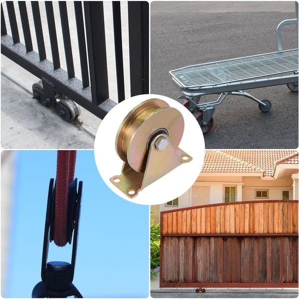 H Groove Caster 3.74" H-Shaped Sliding Gate Wheel for Inverted Track ...