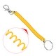 6.7" Spiral Retractable Spring Coil Keychain, 4 Pack Key Ring - Yellow ...