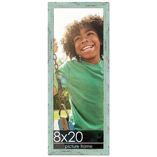 8x20 Shabby Chic / Farmhouse Green Complete Wood Picture Frame with UV ...