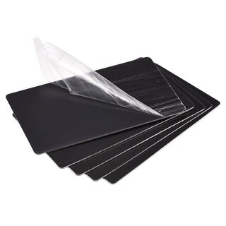 Blank Metal Card 85mmx50mmx0.8mm Anodized Aluminum Plate Black 10 Pcs ...