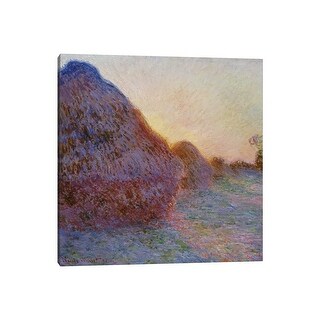 iCanvas "Haystacks (Meules), 1891" by Claude Monet Canvas Print - Bed ...