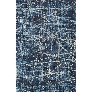 Kas Rugs Madison Midnight Abstract Microfiber Shag Area Rug - Bed Bath ...