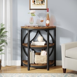 Half Round End Table, 3-Tier Narrow Side Table - Bed Bath & Beyond ...