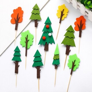 Cake Topper Lovely Colorful High Simulated Tree Design Cake Topper Card ...