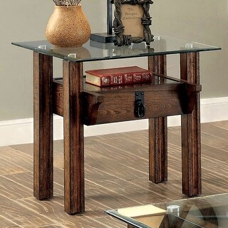 Ezra End Table in Medium Weathered Oak - Bed Bath & Beyond - 36547075