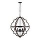 Industrial Chandelier Ceiling Light Fixture 6 Light Metal Light ...