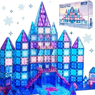 102pcs Frozen Princess Castle Magnetic Tiles Building Blocks - 3D ...
