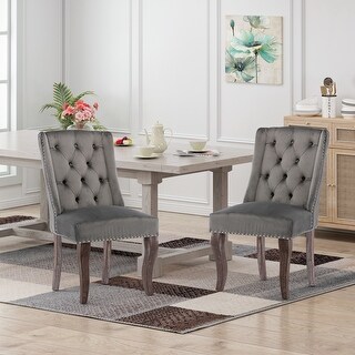 Modern Tufted Upholstered Wingback Dining Chair - Bed Bath & Beyond ...