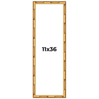 11x36 Frame Gold Bamboo Solid Wood Picture Frame | 1 Inch Moulding ...
