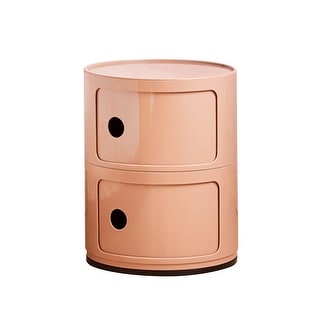 Round Bedside Table Simple Plastic Locker Creative Small Cabinet ...