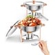 5QT 6-Piece Hot Pot Buffet Set, Round Stainless Steel Hot Pot and Food ...