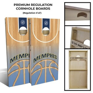 Memphis Basketball Regulation Cornhole Board Set (Includes 8 Bags) - N ...