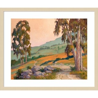 Poppy Hill Path and Trees by Ed Penniman Wood Framed Wall Art Print ...
