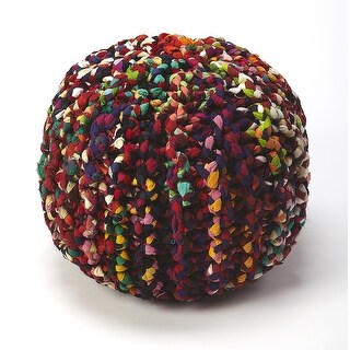 Butler Lulu Multicolor Braided Pouffe - Bed Bath & Beyond - 34312748
