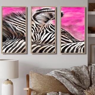 Designart "Zebra With Contrasting Black And White Stripes I ...