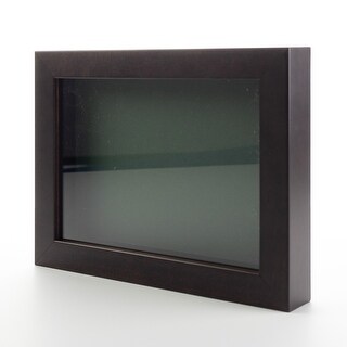 Dark Brown 6x8 Wood Shadow Box with Green Acid-Free Backing - With 5/8 ...