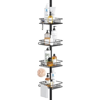 Tension Corner Shower Pole Caddy, 4 Tier Adjustable 56 to 114 Inch Height - Bed Bath & Beyond ...