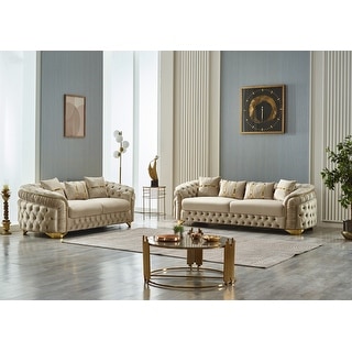 Adrienne 2-Pieces Living Room Set 1 Sofa & 1 Loveseat - Bed Bath ...