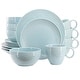16 Piece Round Stoneware Dinnerware Set in Aqua - Bed Bath & Beyond ...