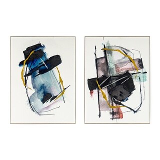 Raquel Modern Abstract Wall Art Print - Set of 2 - 24"W x 32"H ...