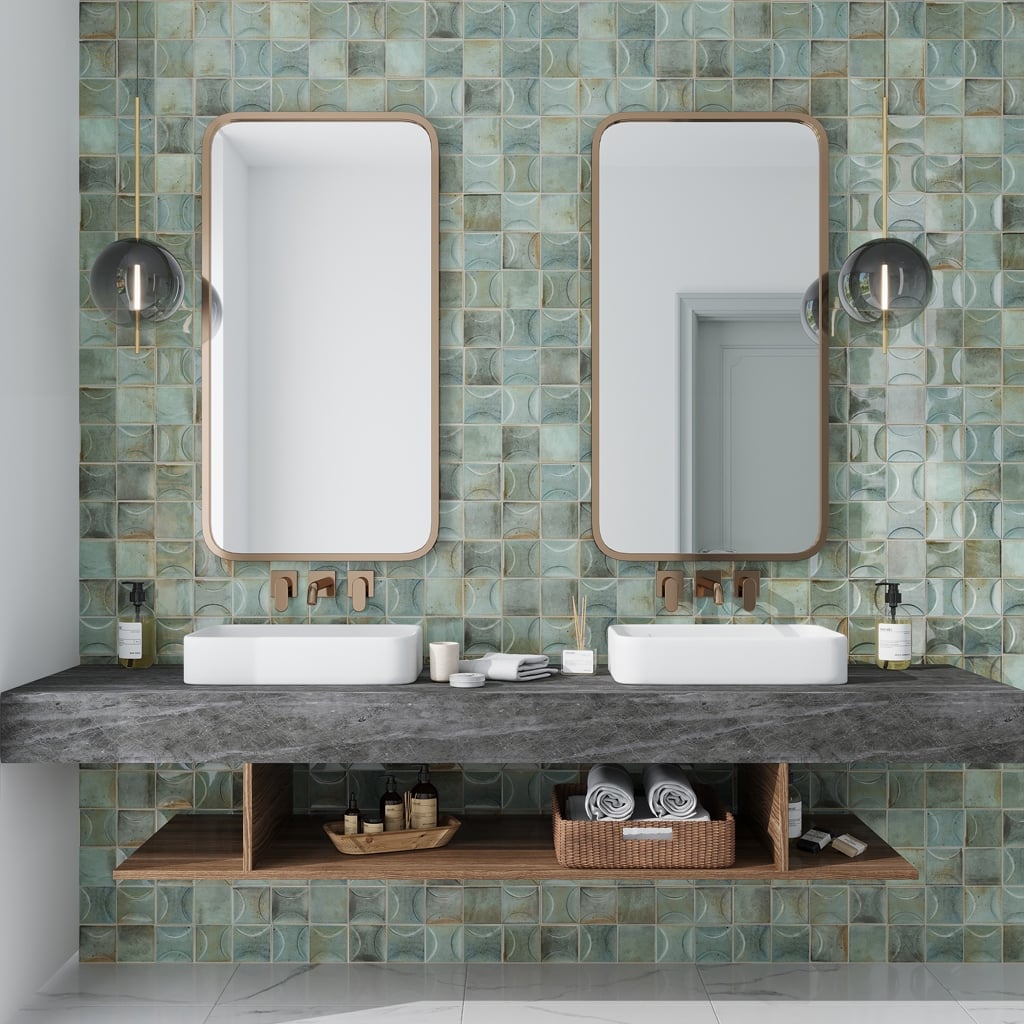 Apollo tile 2.5" x 8" Antiek Glossy Sage Green Ceramic Tile (5.38 sq ft ...