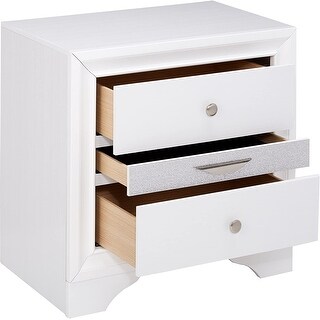 Jewelry Drawer Nightstand Storage Cabinet with Single Pull Knobs Handle ...