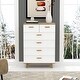 Five-story six-drawer wood grain with warm white matching drawer ...