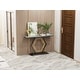 Sintered Stone Console Table with Geometric Base Sofa Table - 47.2x11 ...