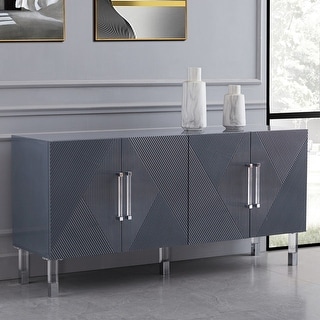 Best Master Furniture Lawson 64" Sideboard with Acrylic Legs - Bed Bath ...