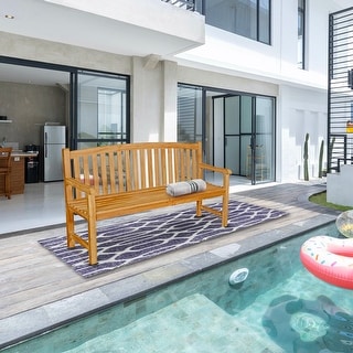 Seven Seas Teak Acapulco Teak Wood Outdoor Patio Bench, 5 Foot - Bed ...