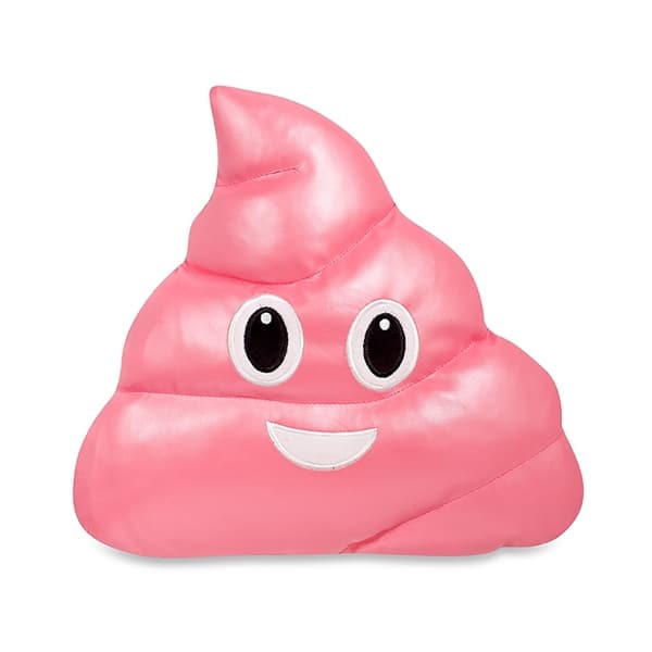 Emojicon 14" Metallic Pink Poop Pillow - Multi - Bed Bath & Beyond ...