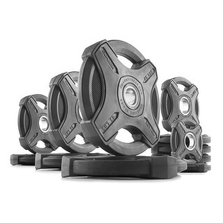 XMark SIGNATURE Series Olympic Plate Weights (185 lb. Set) - Bed Bath ...