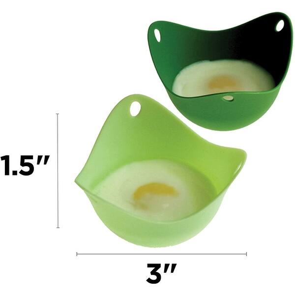 Silicone Poach Pod - Set of 2 - Heat Resistant, Floating Egg Poaching ...